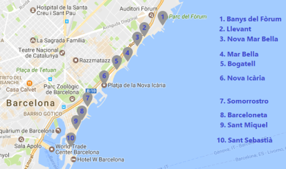 Beaches Map Catalonia